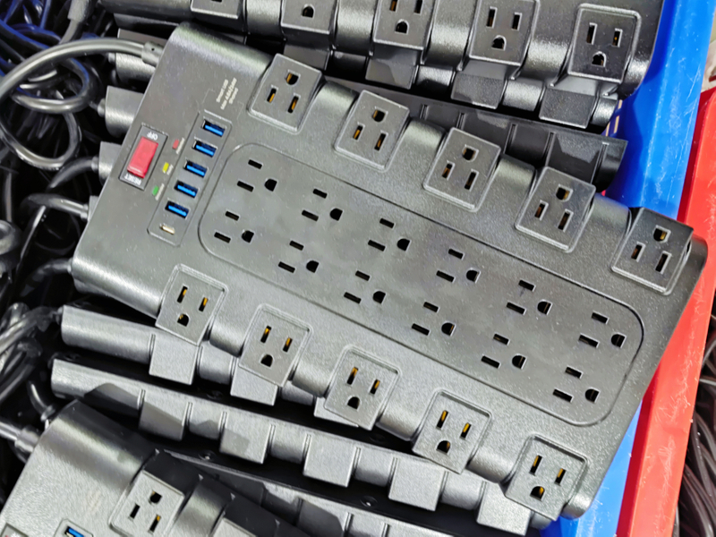 USA 22 Outlet Office US Surge Protector Power Strip with 6 USB Charge ...